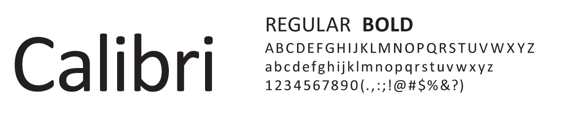 Myriad Pro may be substituted with the system font, Calibri, if the ...